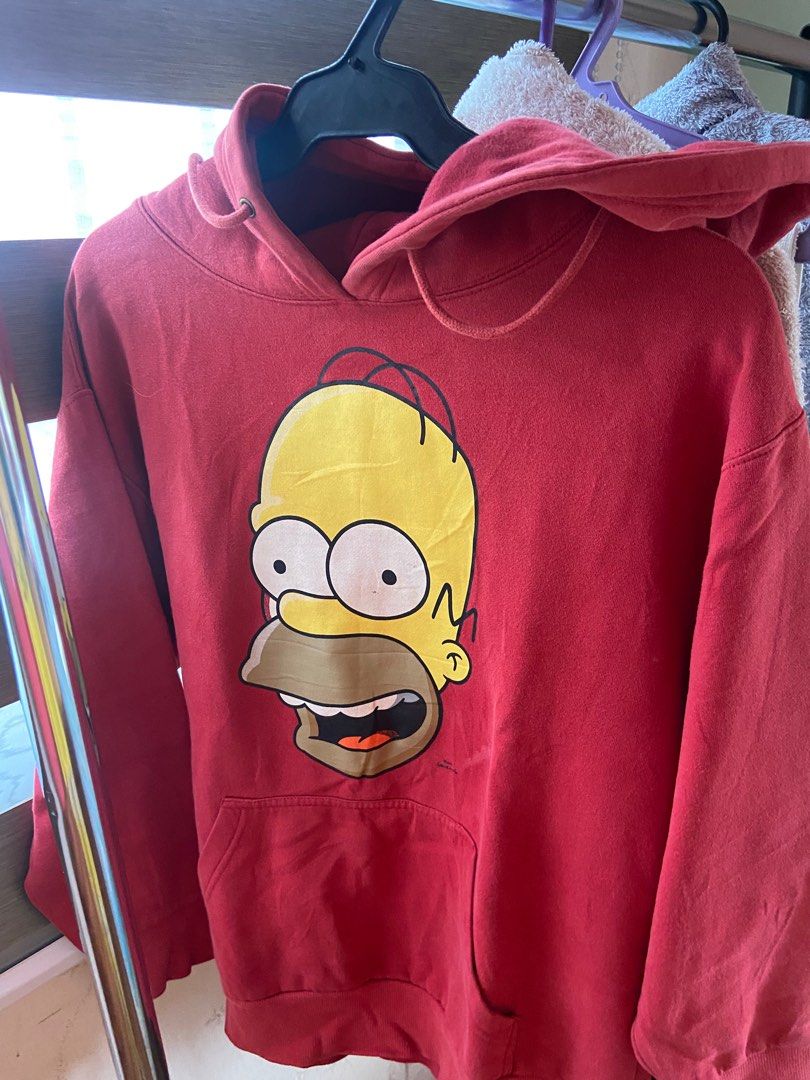 The Simpsons Red Hoodie, Women's Fashion, Coats, Jackets and Outerwear ...