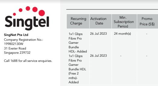 Transfer of Singtel 1x1 GBPS Fiber Pro Gamer BUNDLE! FAST FAST FAST ...