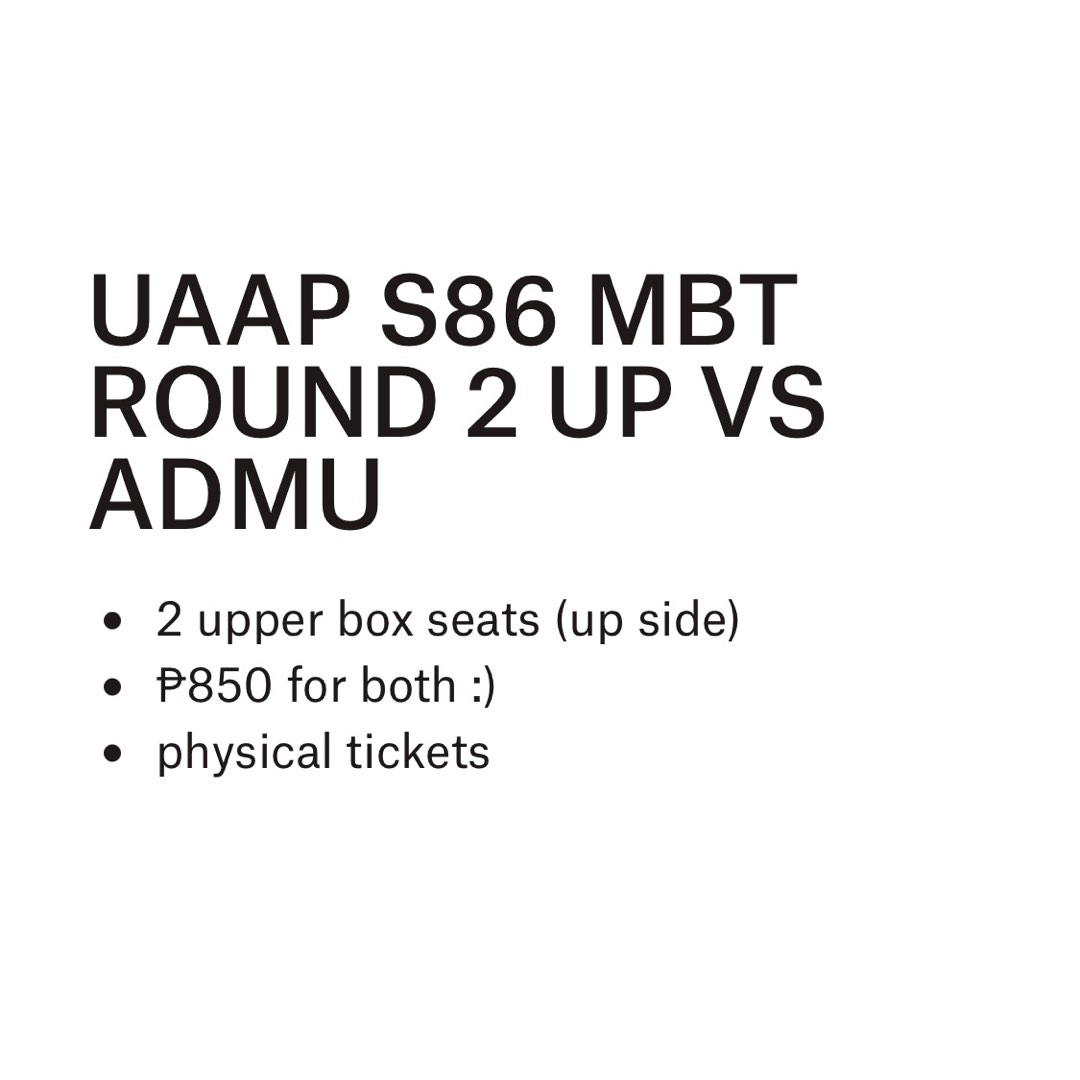 UAAP S86 UP vs ADMU, Tickets & Vouchers, Event Tickets on Carousell