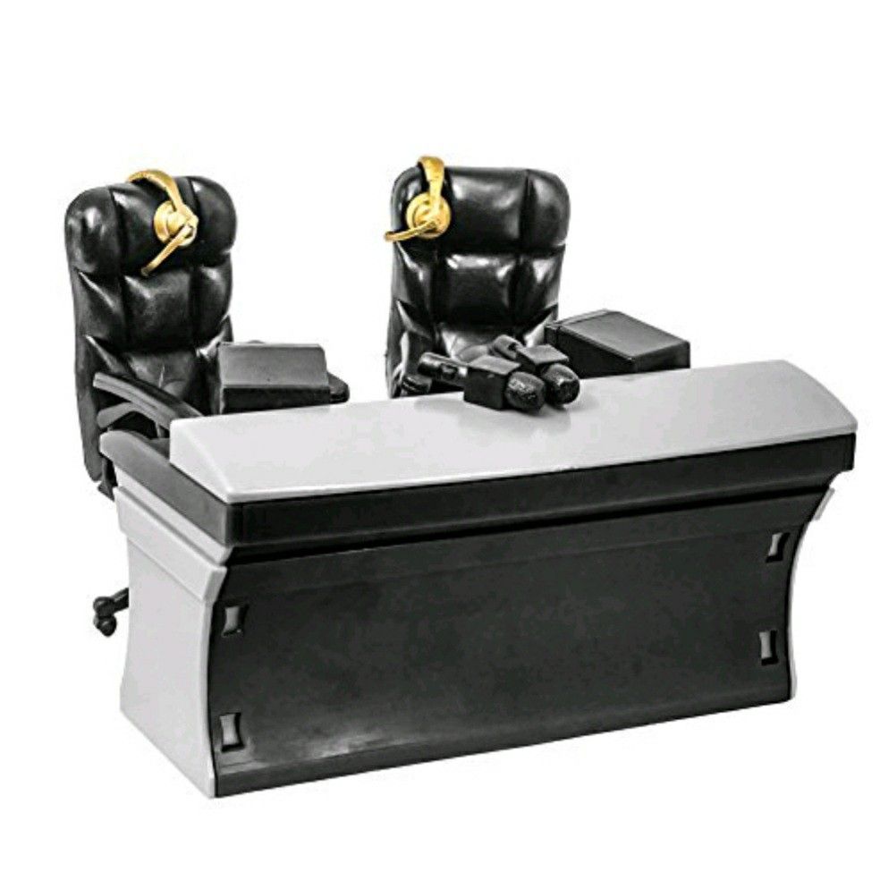ULTIMATE BLACK COMMENTATOR TABLE PLAYSET for WWE Wrestling Action ...