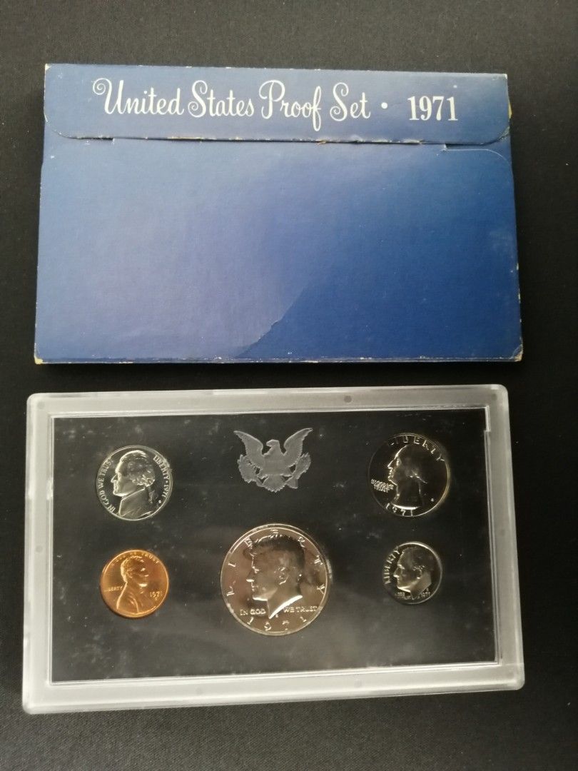 US 1971 proof set in original packing, Hobbies & Toys, Memorabilia & Collectibles, Currency on ...