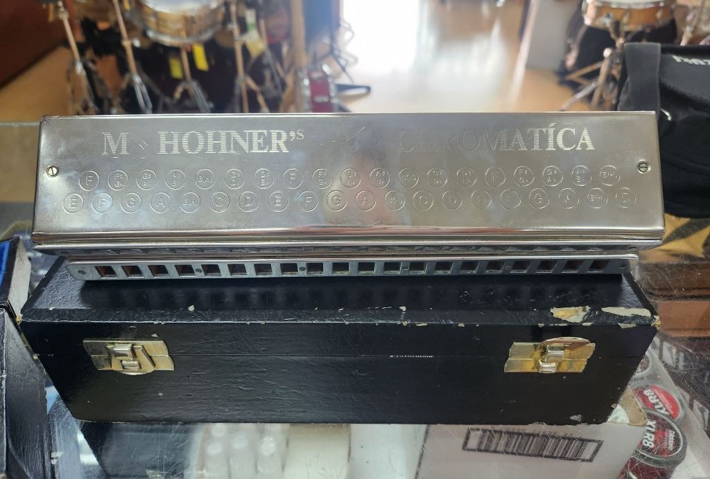 Used Hohner Double octave bass harmonica M268 (01) - 78 lead, wood ...