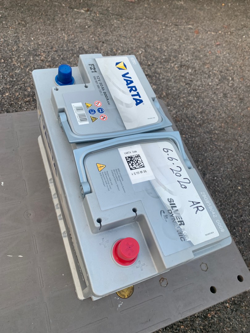 Varta car battery AGM F21 Silver Dynamics 12V 80Ah CCA 800A, Car ...