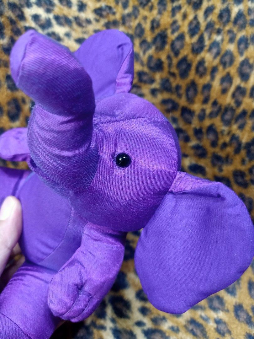 VERY CUTE SILKY SMOOTH PURPLE ELEPHANT PLUSH TOY, Hobbies & Toys, Toys ...