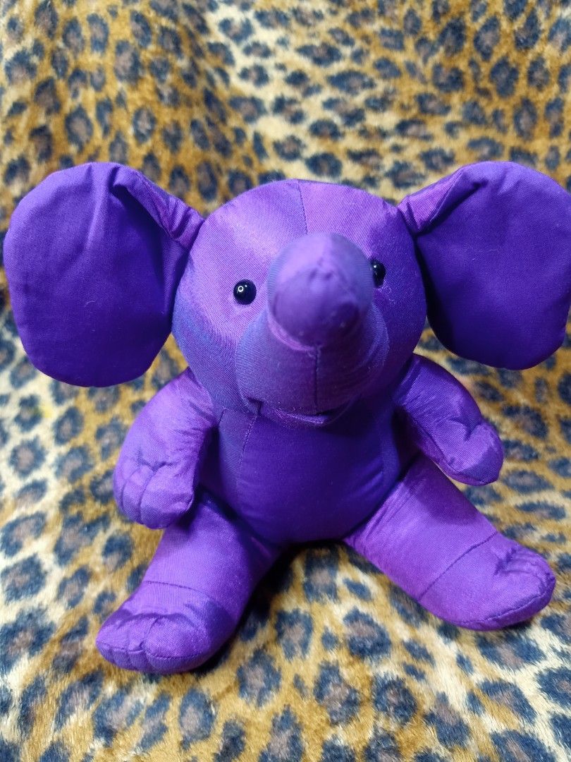 VERY CUTE SILKY SMOOTH PURPLE ELEPHANT PLUSH TOY, Hobbies & Toys, Toys ...