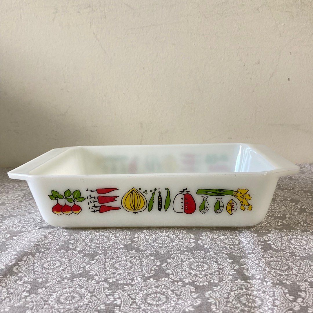 Vintage Pyrex Harvest Vegetables Rectangle Casserole Baking Dish ...
