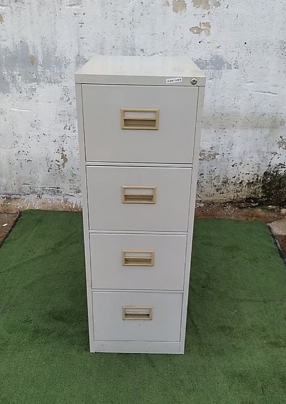 Y23D Almari Laci Besi 4 Tier Metal Drawer Iron Cabinet Grey, Furniture ...