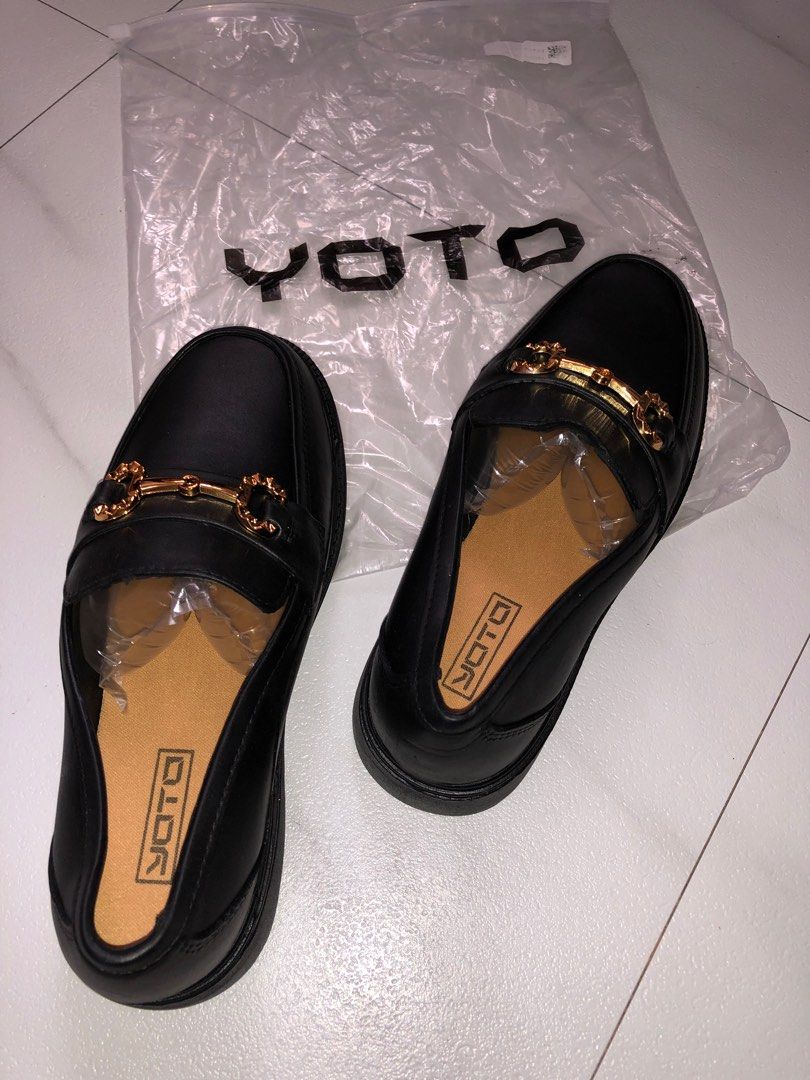 Yoto loafers Black shoes, Women's Fashion, Footwear, Loafers on Carousell