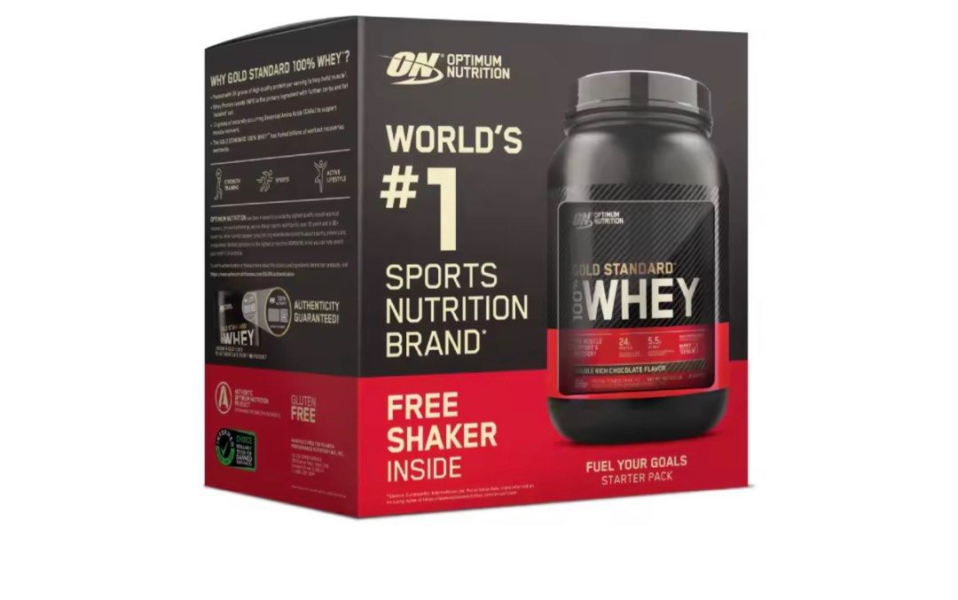 100% Whey Gold Standard Chocolate Hazelnut (2 lb/907g), Health & Nutrition, Health Supplements ...