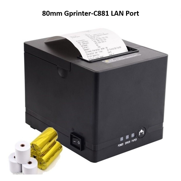 80mm GPrinter GP-C881 (LAN/Network Port) POS Cash Register Receipt ...
