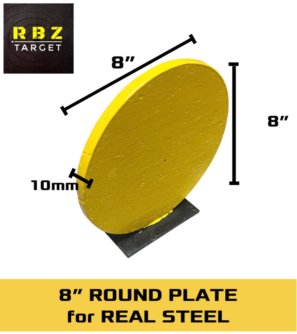8” ROUND PLATE TARGET SHOOTING for REAL STEEL, Sports Equipment, Other ...