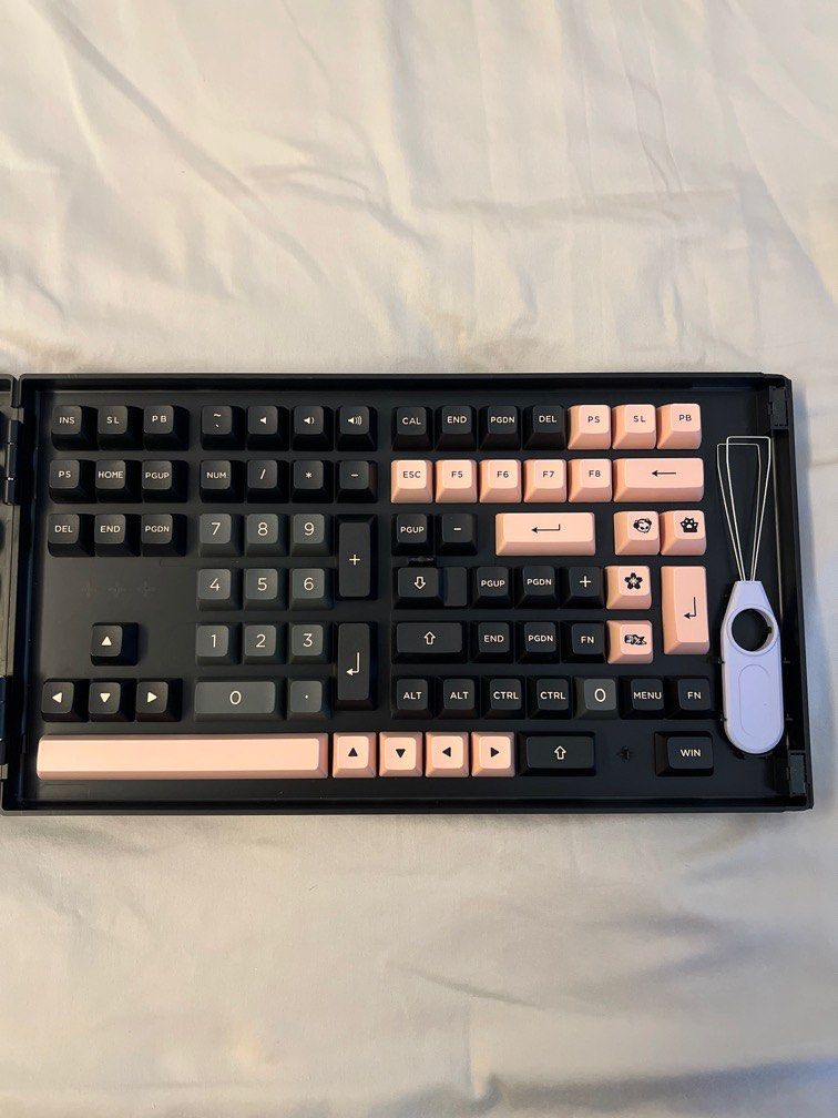 Akko ASA Profile Black & Pink Keycap Set, Computers & Tech, Parts ...