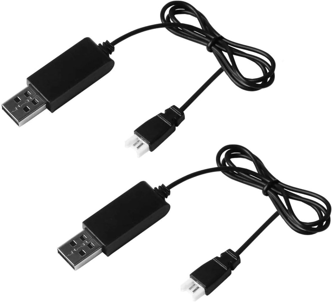 ancyWhoop 2PCS 3.7V Lipo Battery USB Charger Cable XH2.54 Plug for RC ...