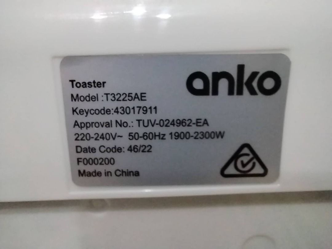 ANKO 4 Slice Toaster, Furniture & Home Living, Kitchenware & Tableware ...