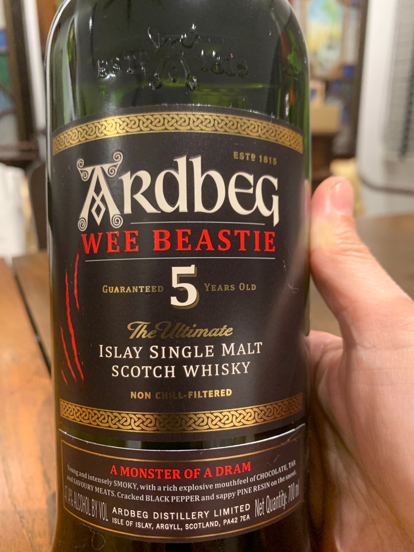 Ardbeg Wee Beastie 5 Year Old Scotch Whisky ABV 47.4% 70cl Without box ...