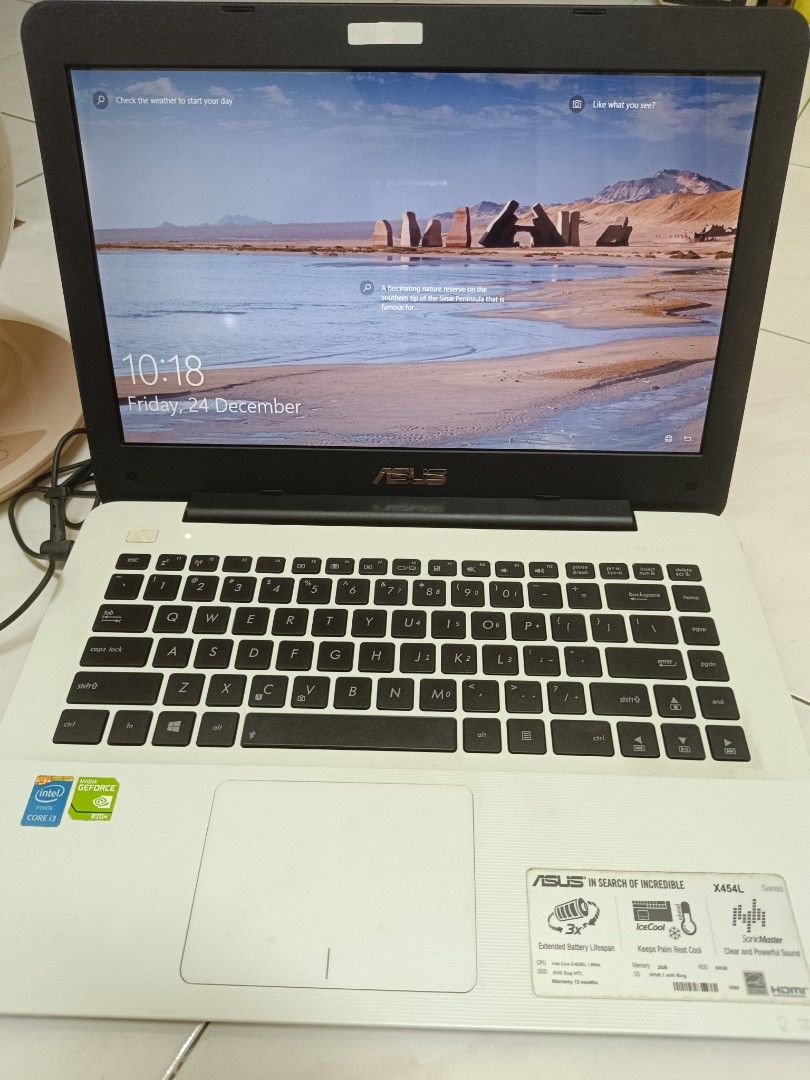 Asus Laptop White X454L [Like New], Computers & Tech, Laptops ...
