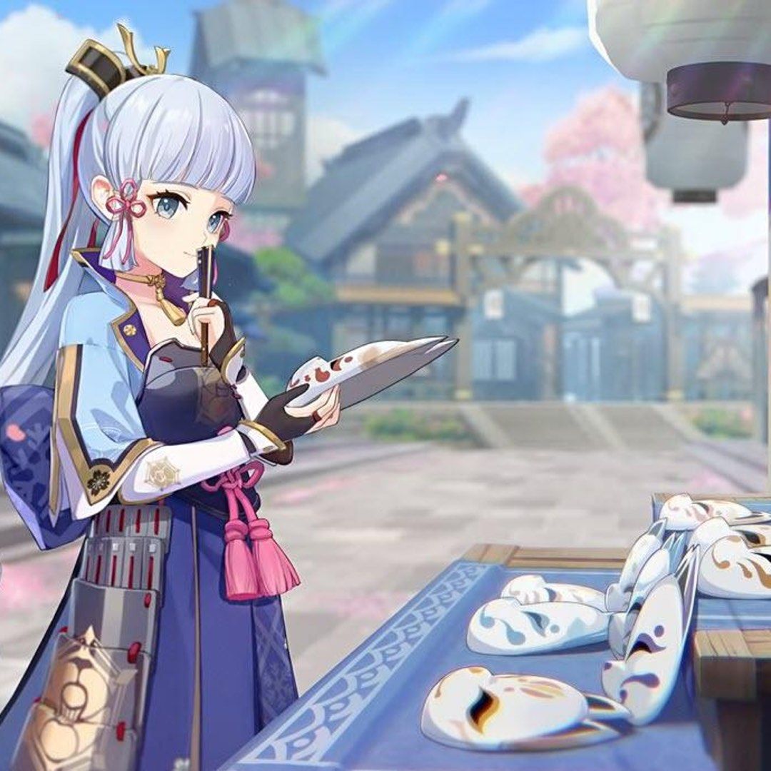 ayaka cosplay set skin and original genshin impact, Hobbies & Toys ...