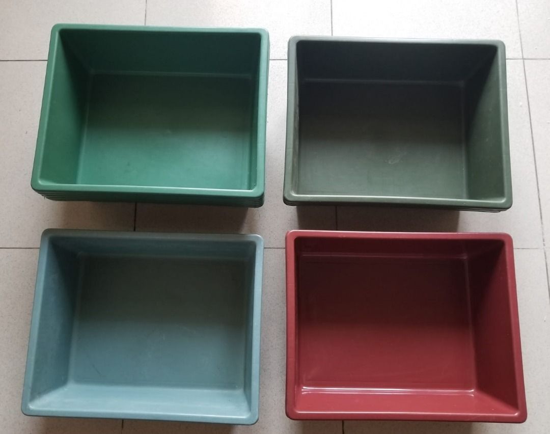 Baskom Plastik Kotak serbaguna, Perabotan Rumah di Carousell