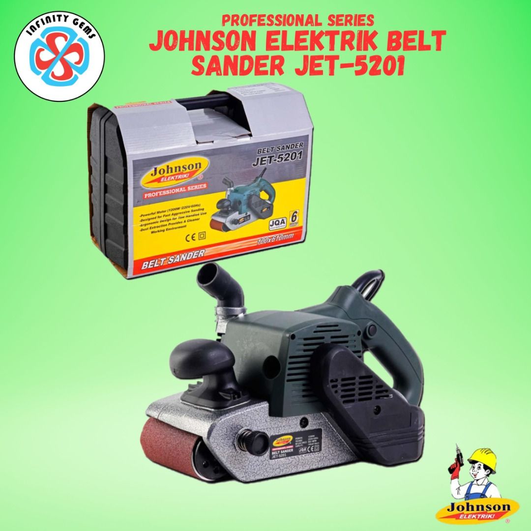 BELT SANDER -JOHNSON ELEKTRIK -JET 5201, Furniture & Home Living, Home Improvement ...