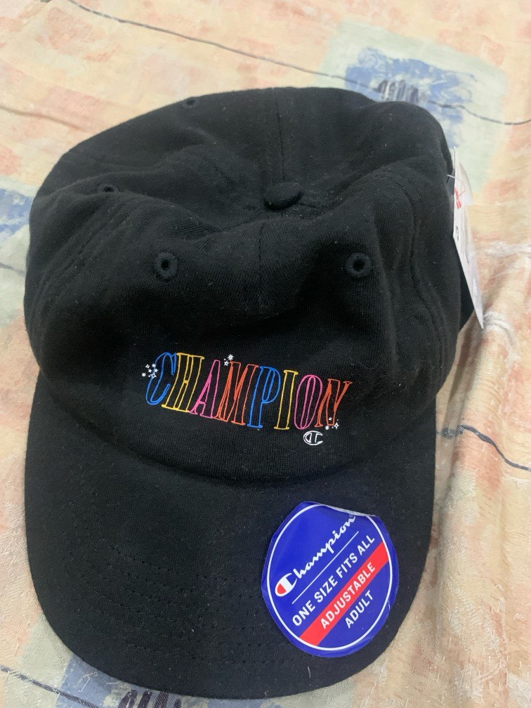 Black Champion Cap, Men's Fashion, Watches & Accessories, Caps & Hats ...