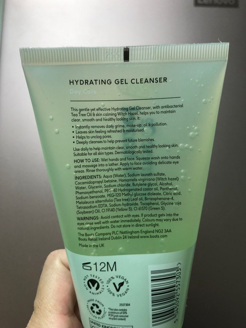 Boots Tea Tree & Witch Hazel Hydrating Gel Cleanser, Beauty & Personal ...