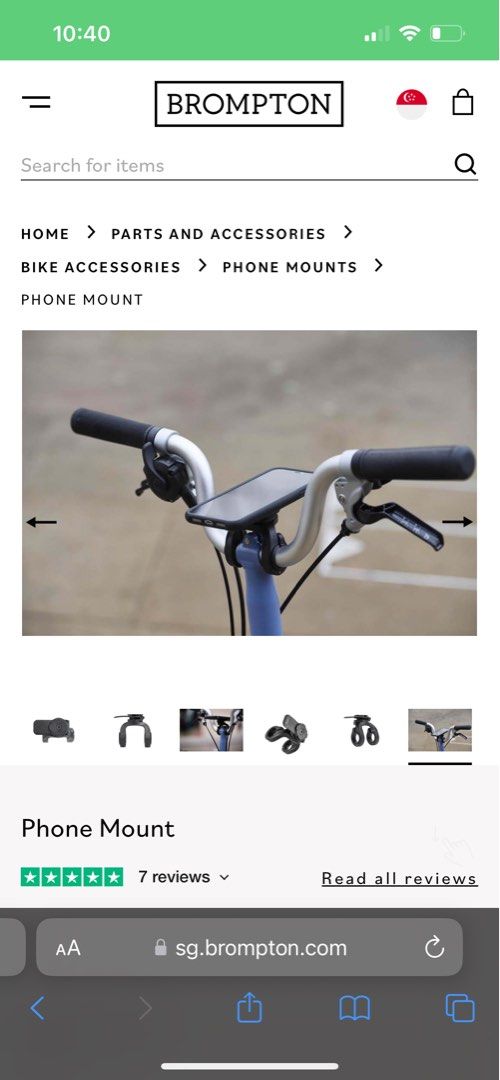 Brompton Quad Lock Bike Mount, Sports Equipment, Bicycles & Parts ...