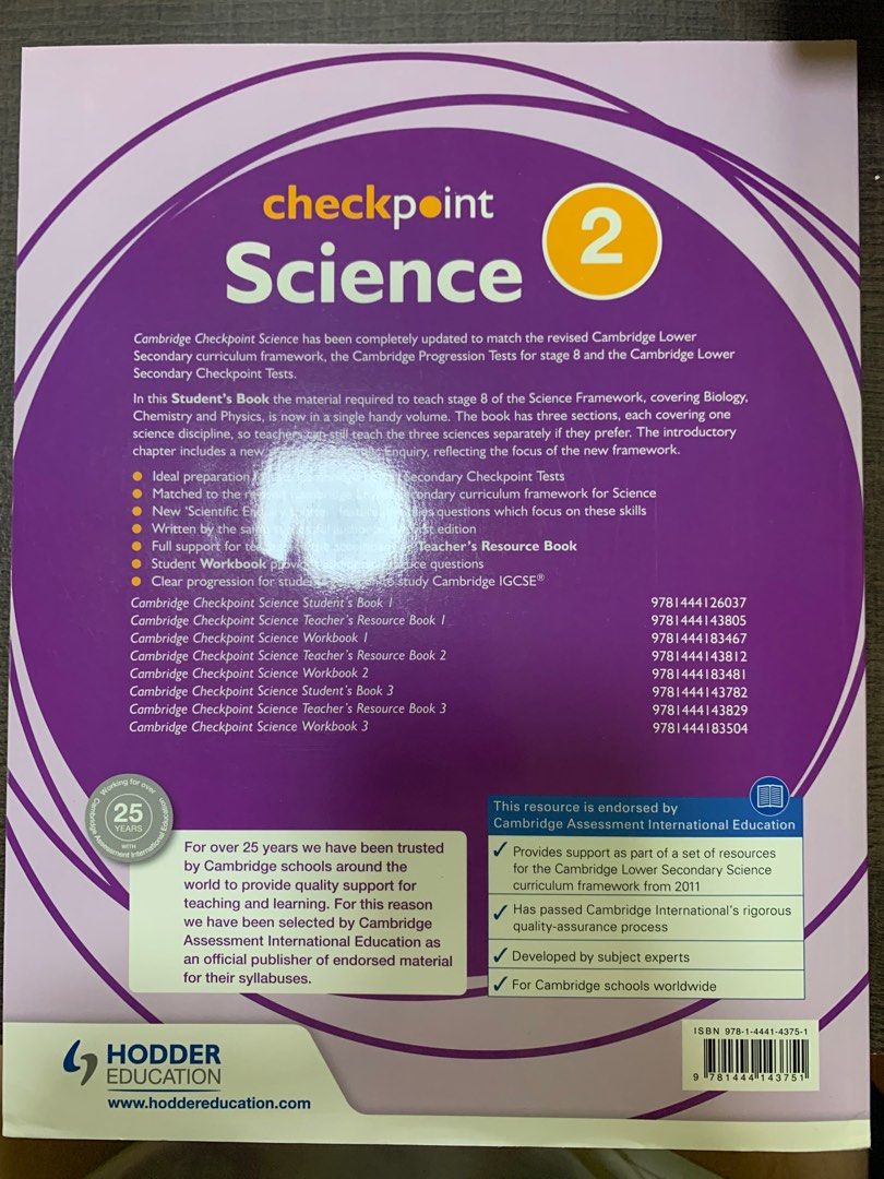 Cambridge checkpoint science 2 ( new edition ), Hobbies & Toys, Books ...