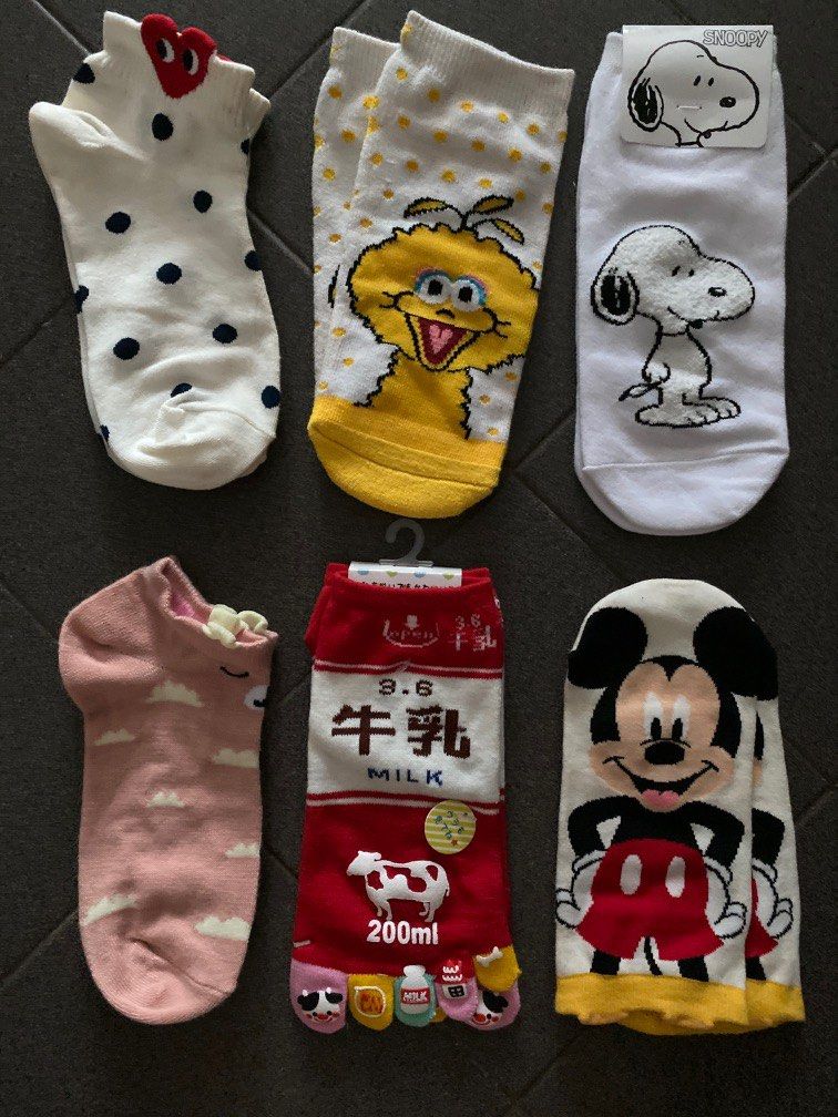 Cartoon characters socks, Women's Fashion, Watches & Accessories, Socks ...