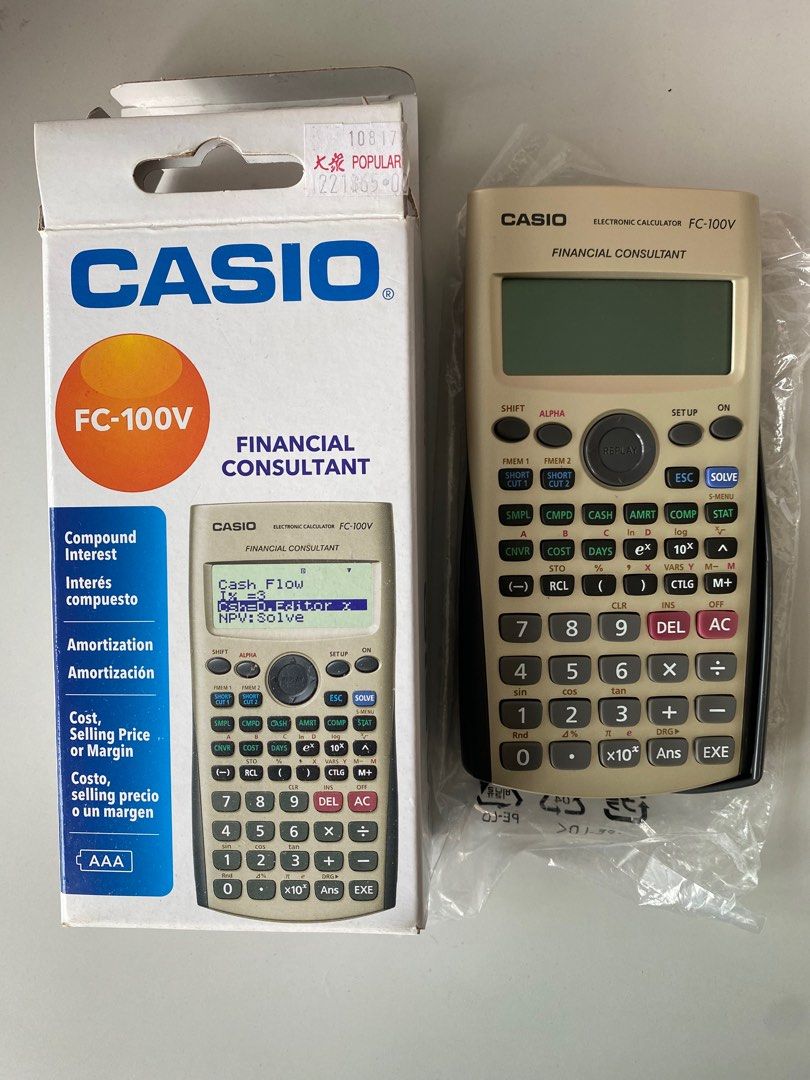 Casio Financial Calculator FC-100V, Hobbies & Toys, Stationery & Craft ...