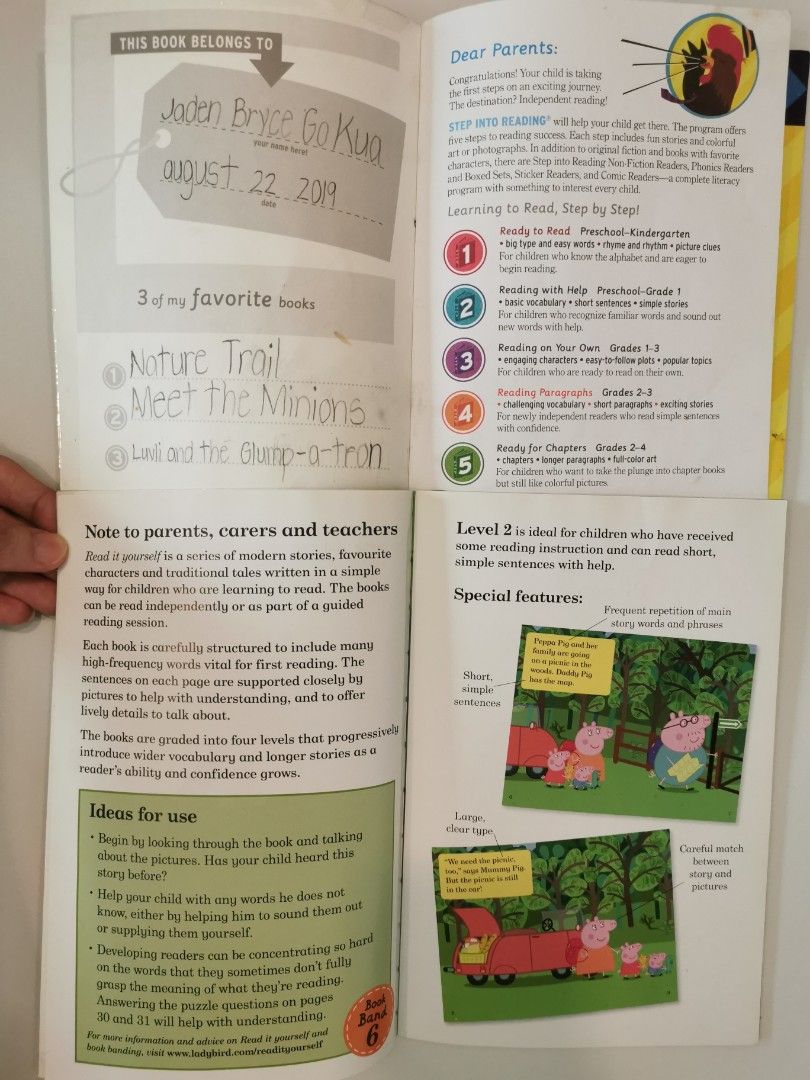 Children's Book for beginners - Peppa Pig Level 1 / Julius Jr. Level 2 ...