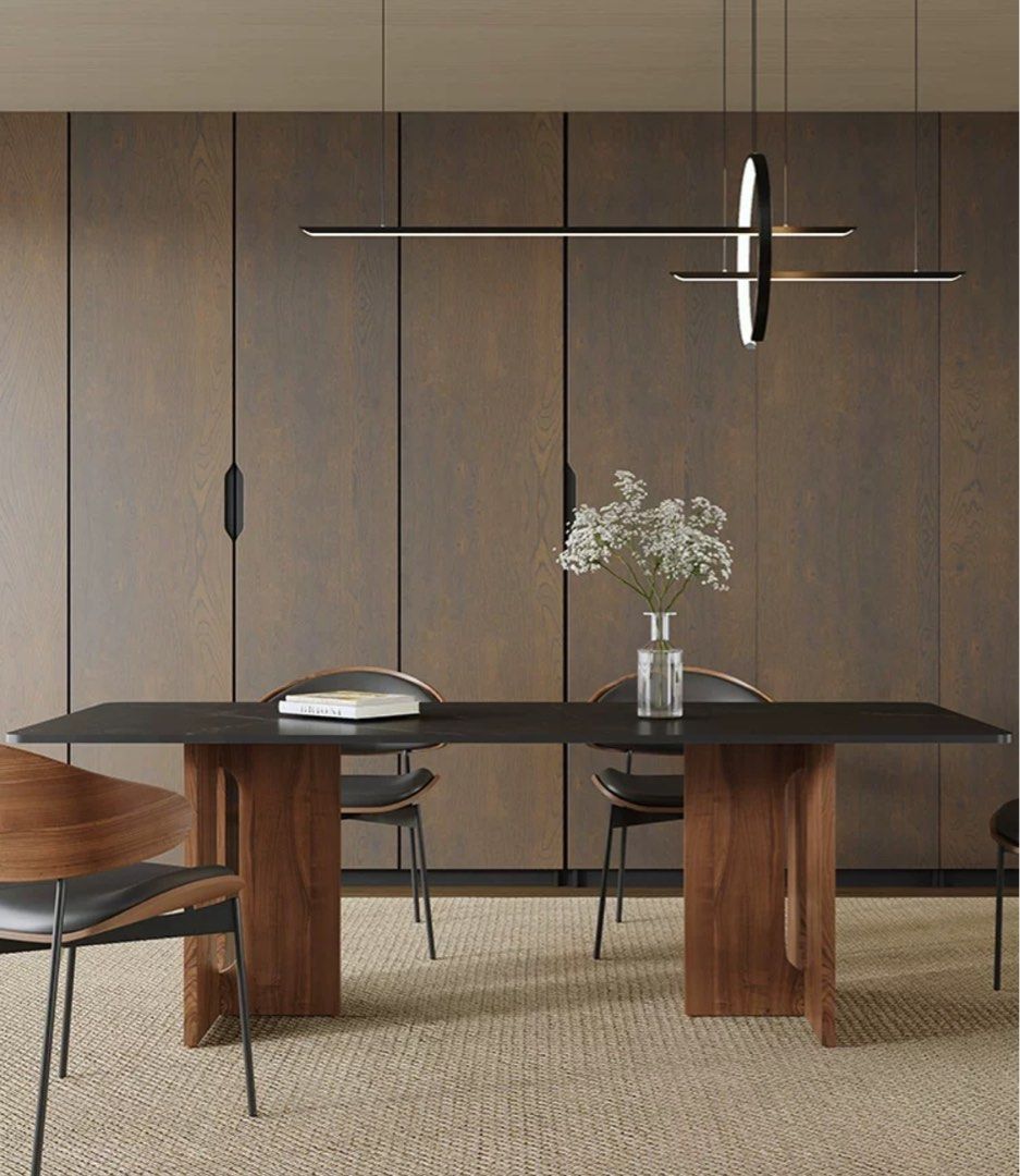 CHRIA Modern Sintered Stone Dining Table, Furniture & Home Living ...