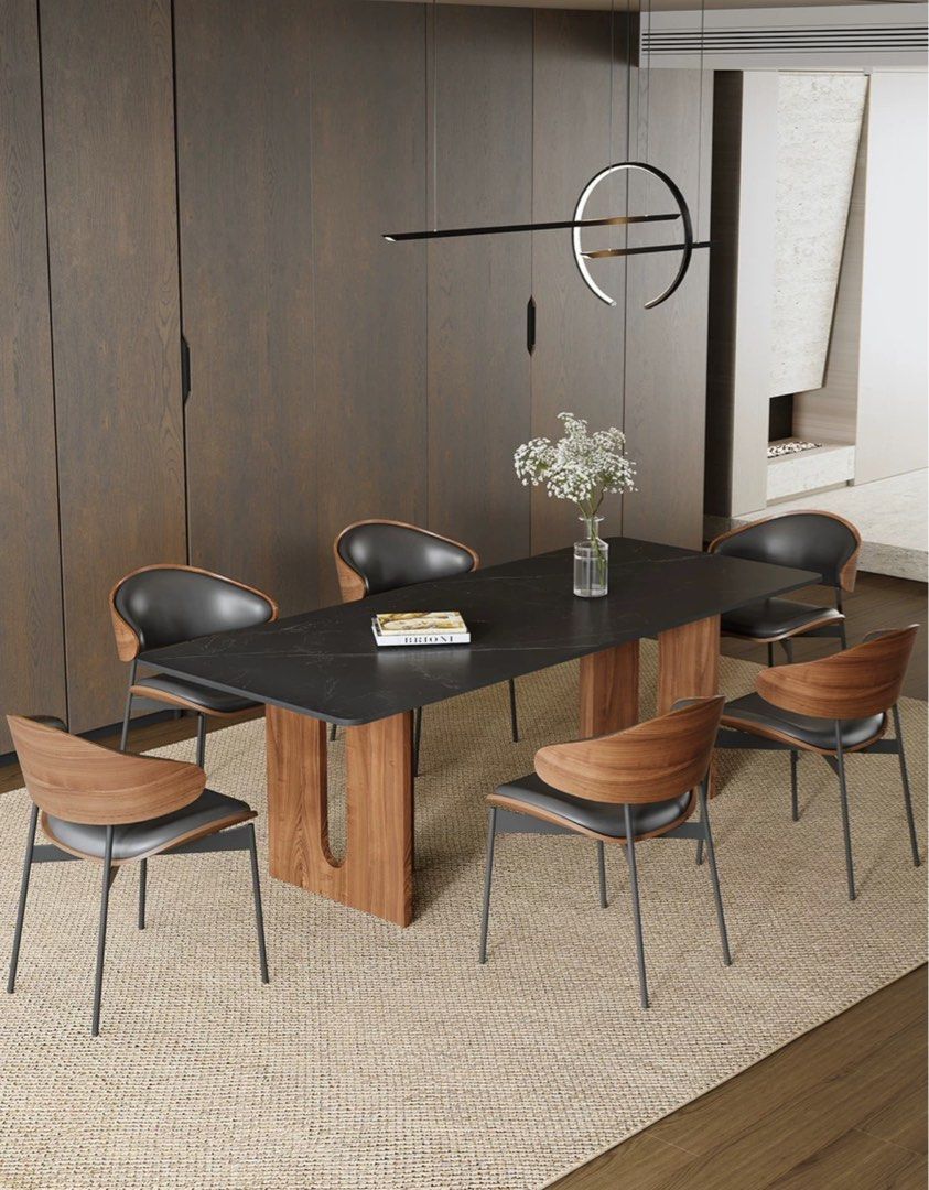 CHRIA Modern Sintered Stone Dining Table, Furniture & Home Living ...