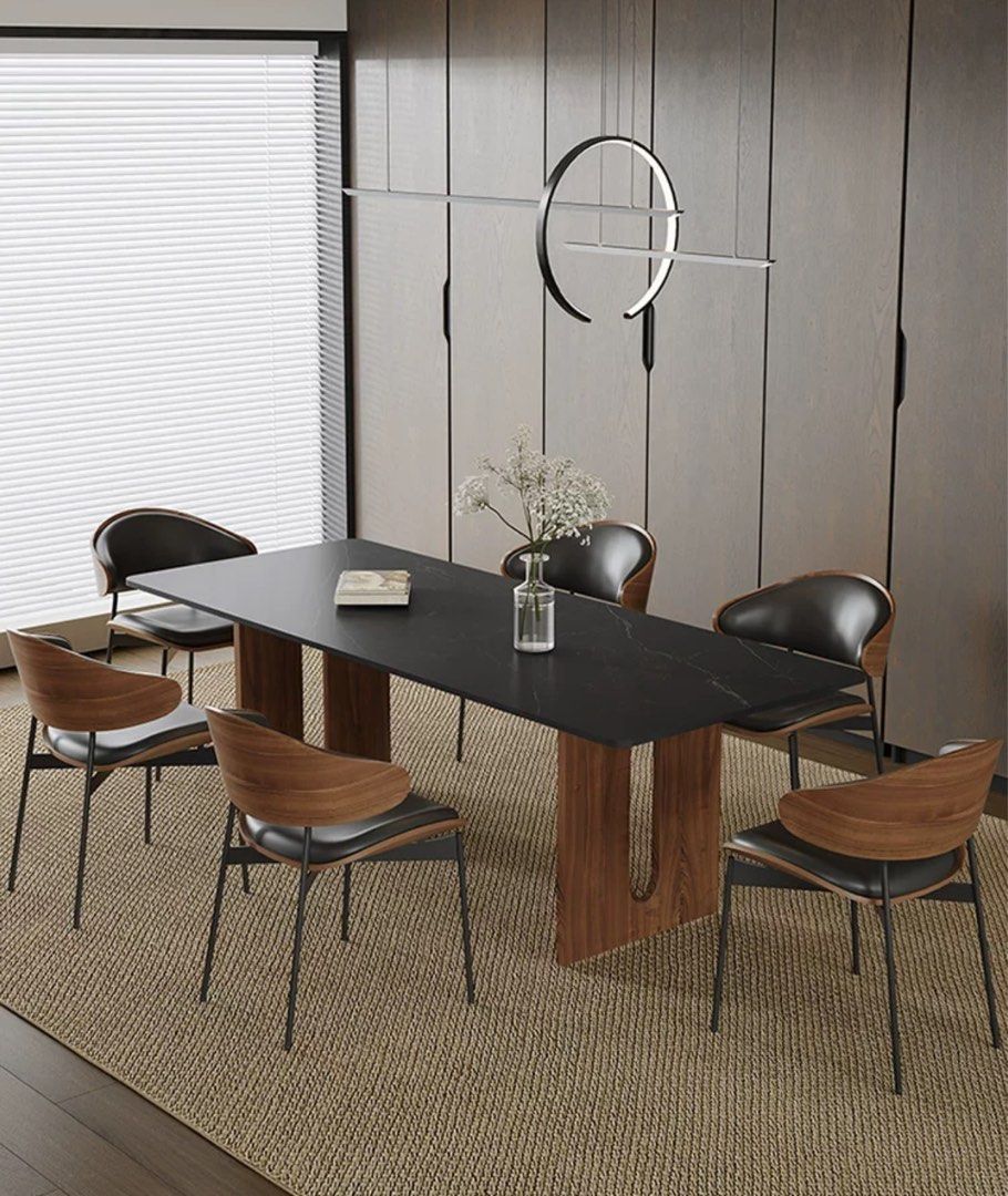 CHRIA Modern Sintered Stone Dining Table, Furniture & Home Living ...