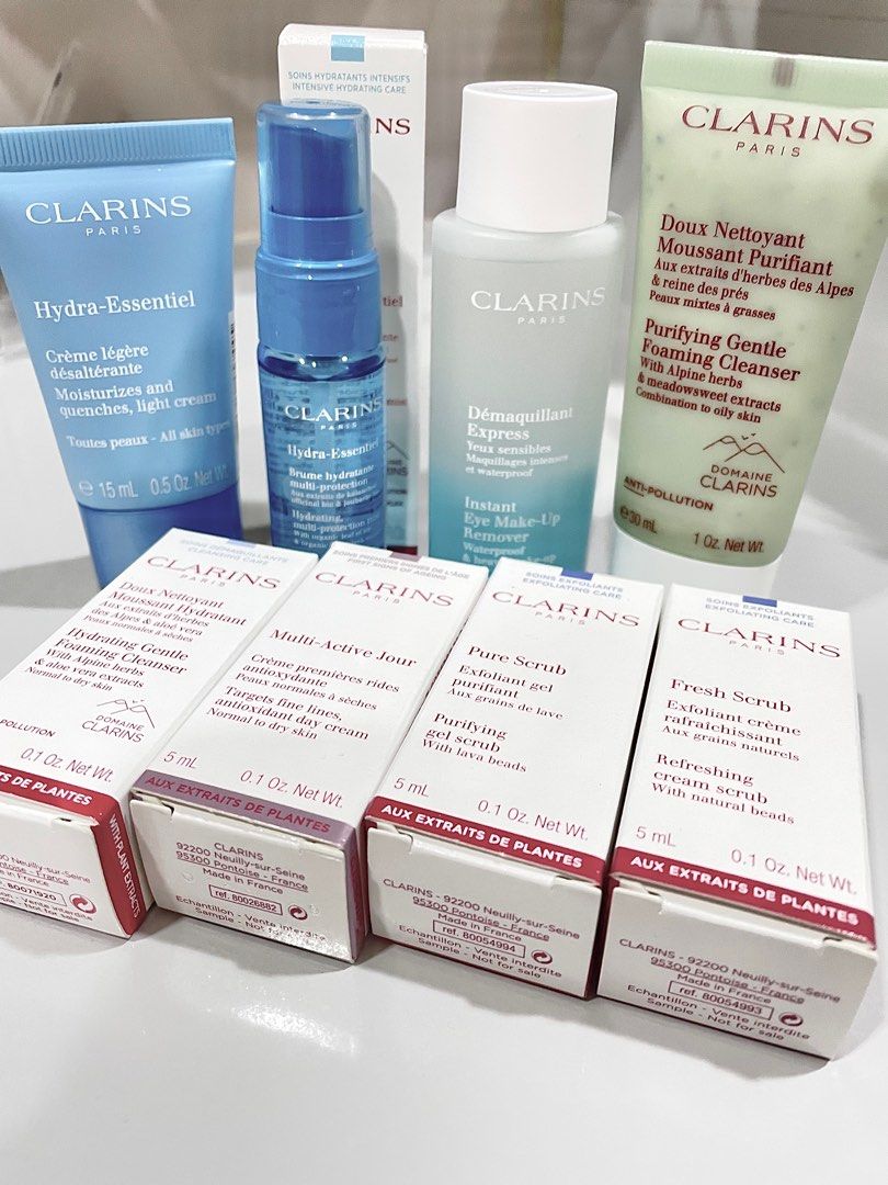 Clarins Samples Set, Beauty & Personal Care, Face, Face Care on Carousell