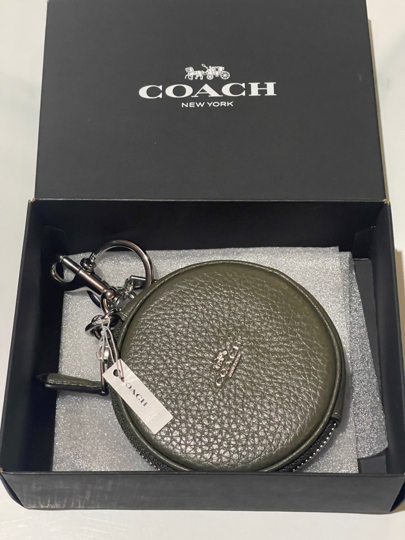 Coach Circular Coins Pouch Bag, Luxury, Bags & Wallets on Carousell