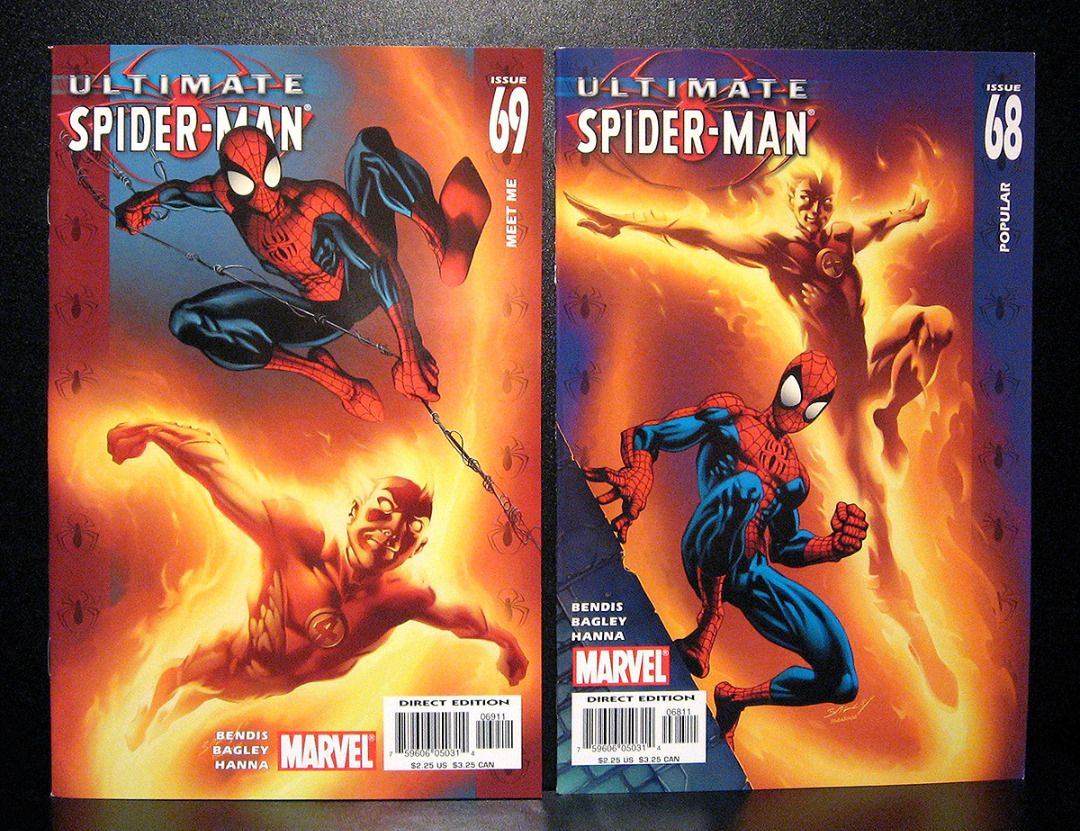 Comics Marvel Ultimate Spider Man 68 69 2005 Human Torch App Hobbies And Toys Books