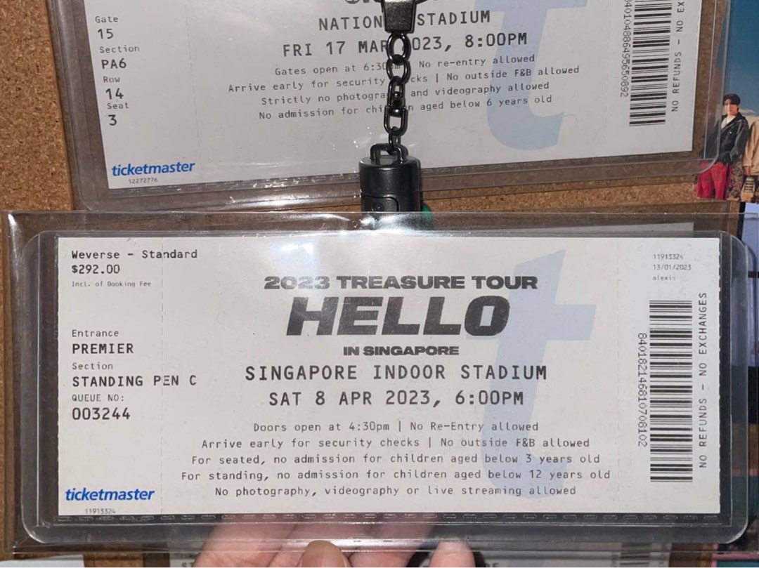 concert ticket toploader, Tickets & Vouchers, Event Tickets on Carousell