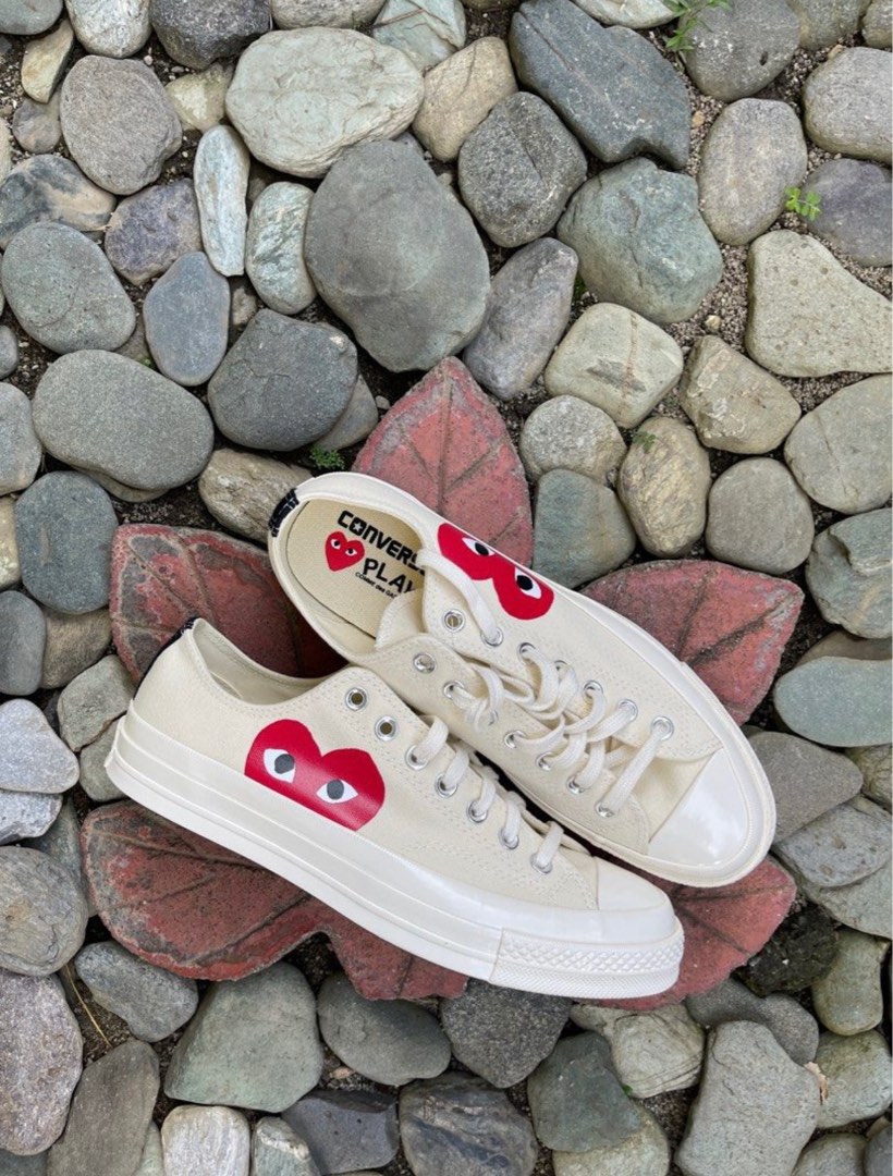 Converse CDG Low Cream Size 8 and 9 Brand New, Men's Fashion, Footwear ...