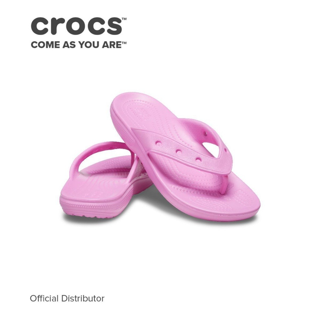 Crocs Classic Flip in Taffy Pink, Women's Fashion, Footwear, Flats ...