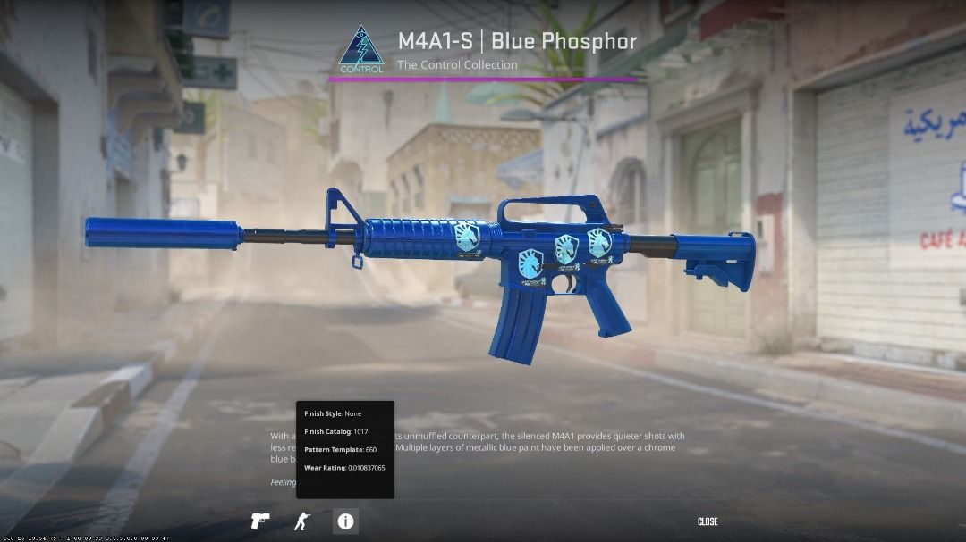 (BUFF Price) CSGO CS2 M4A1-S Blue Phosphor FN, Video Gaming, Gaming Accessories, In-Game ...