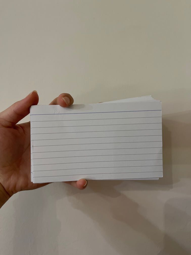 Cue card, 興趣及遊戲, 手作＆自家設計, 文具 - Carousell