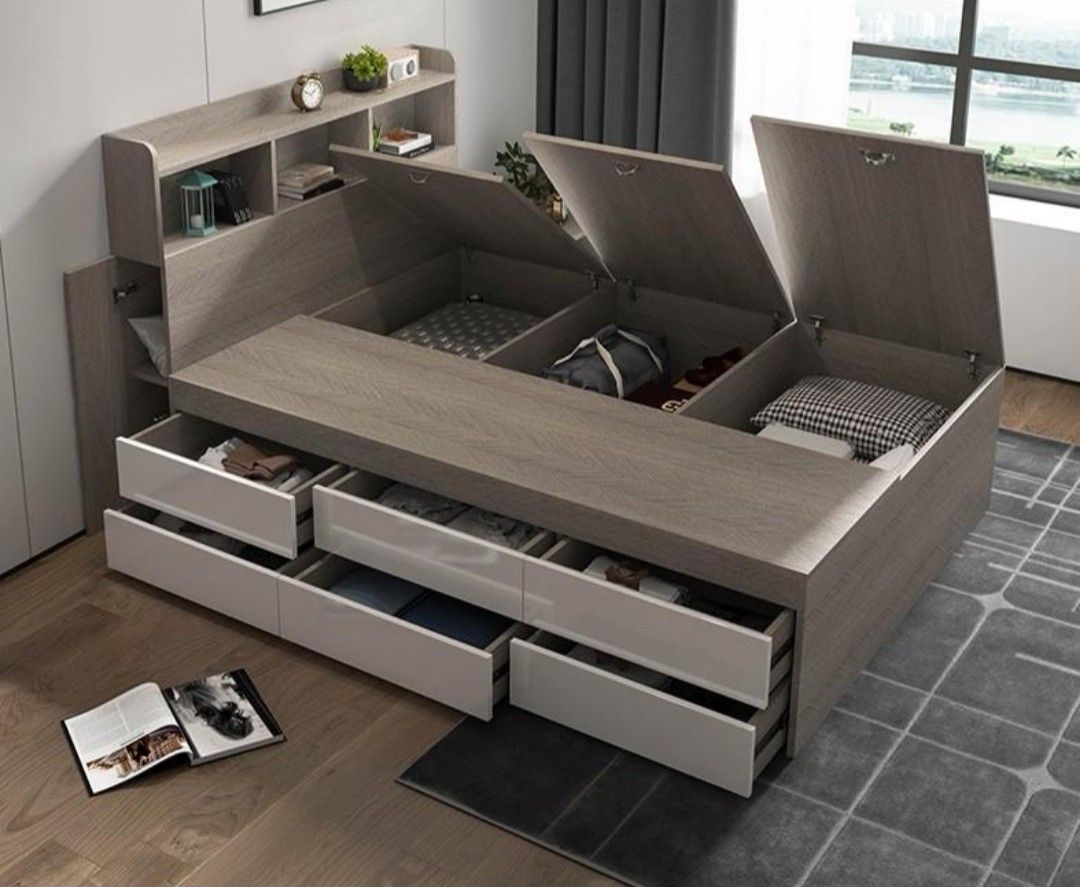 Custom storage bed, Furniture & Home Living, Furniture, Bed Frames ...