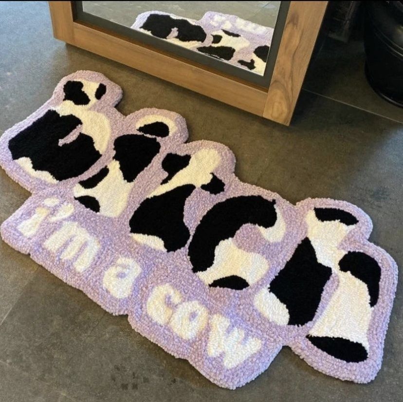 cute irregular shape y2k carpets, Furniture & Home Living, Home Decor ...