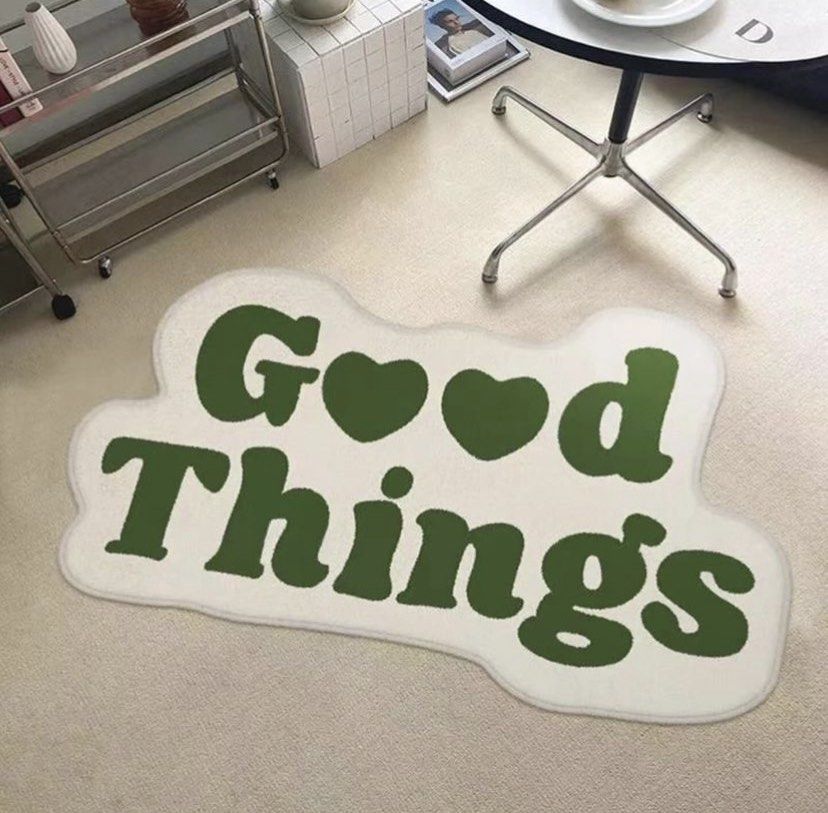 cute irregular shape y2k carpets, Furniture & Home Living, Home Decor ...