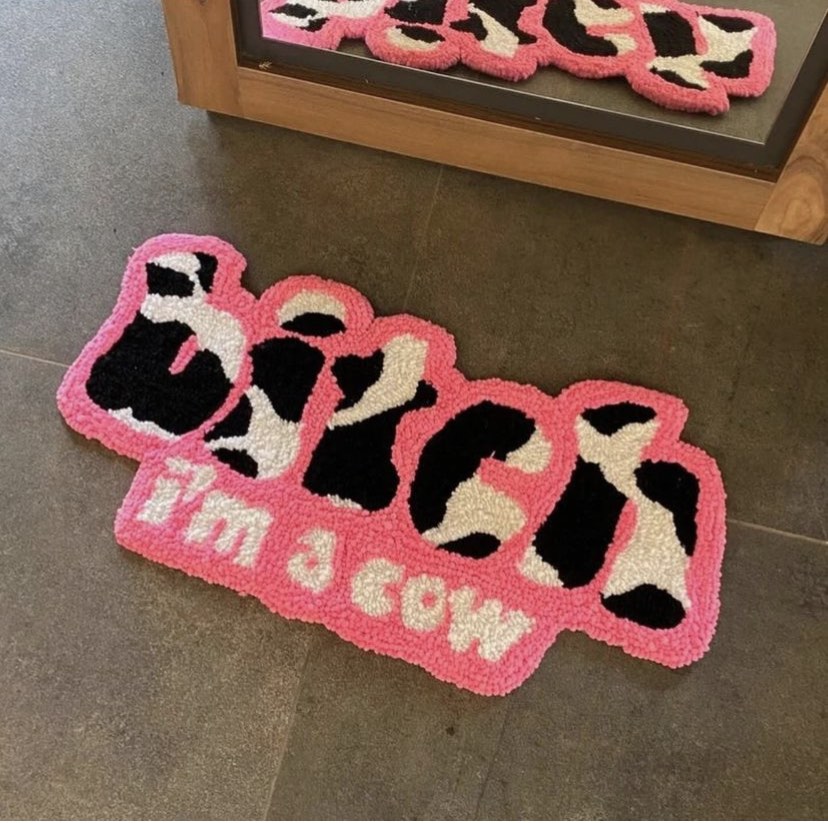 cute irregular shape y2k carpets, Furniture & Home Living, Home Decor ...