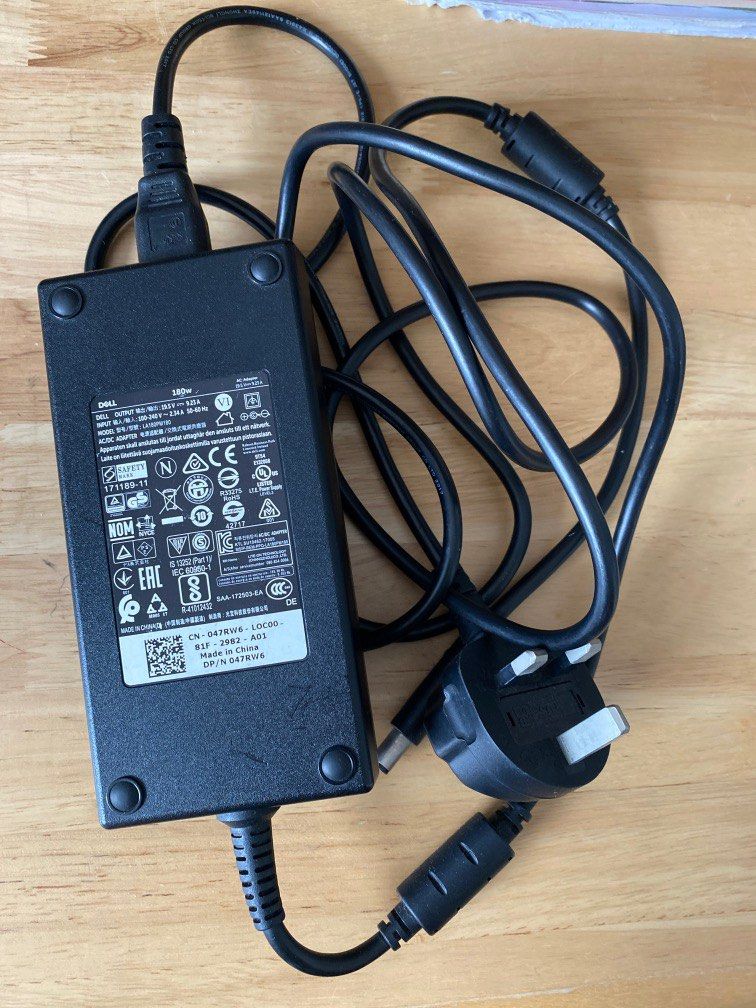 Dell power adaptor 180W, Computers & Tech, Parts & Accessories, Cables ...