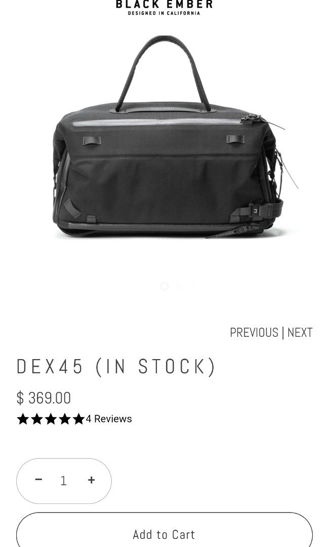 Dex 45 Weatherproof Modular 3-Way Duffel, Men's Fashion, Bags ...