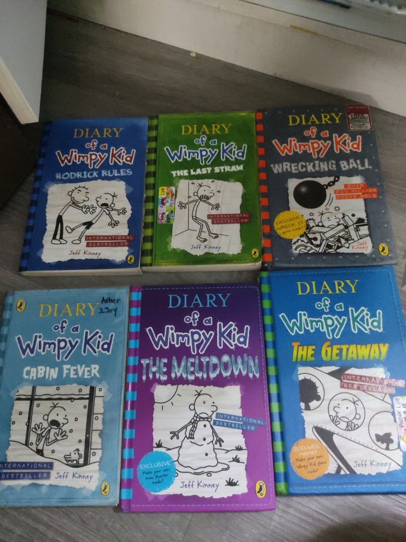 Diary Of A Wimpy Kid(9books), Hobbies & Toys, Books & Magazines ...