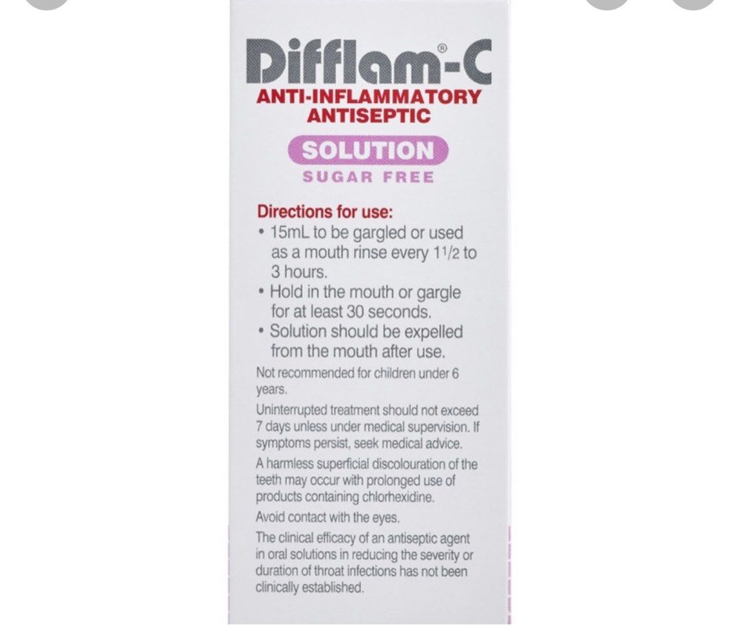 Difflam Anti-Inflamatory Antiseptic, Health & Nutrition, Medical ...