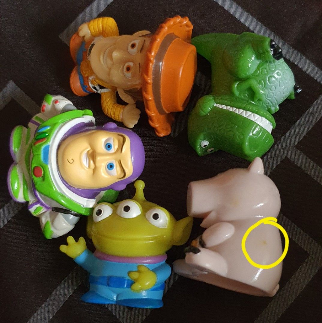 Disney Toy Story gang of 5 finger puppets Buzz Woody Alien Rex Hamm ...